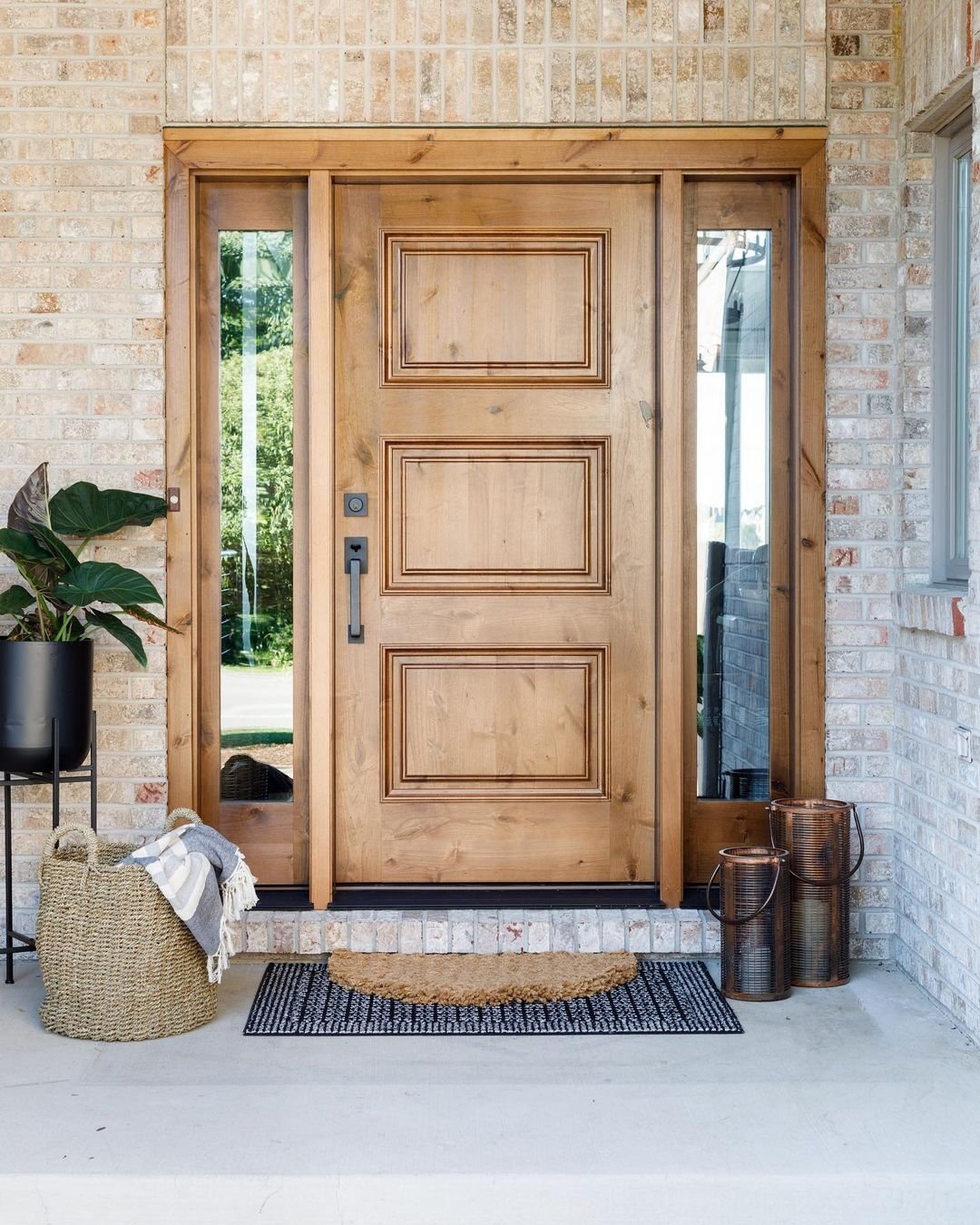 Wood Front Door With Sidelight